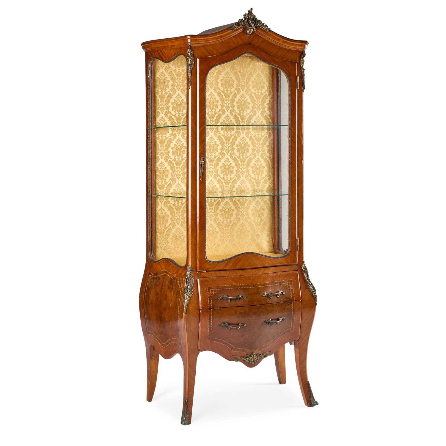 Lot 698 - A LOUIS IV STYLE GILT-METAL AND INLAID