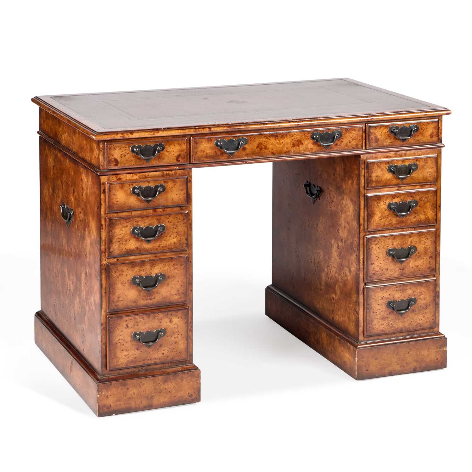 Lot 1048 - A THEODORE ALEXANDER BURR WALNUT DESK